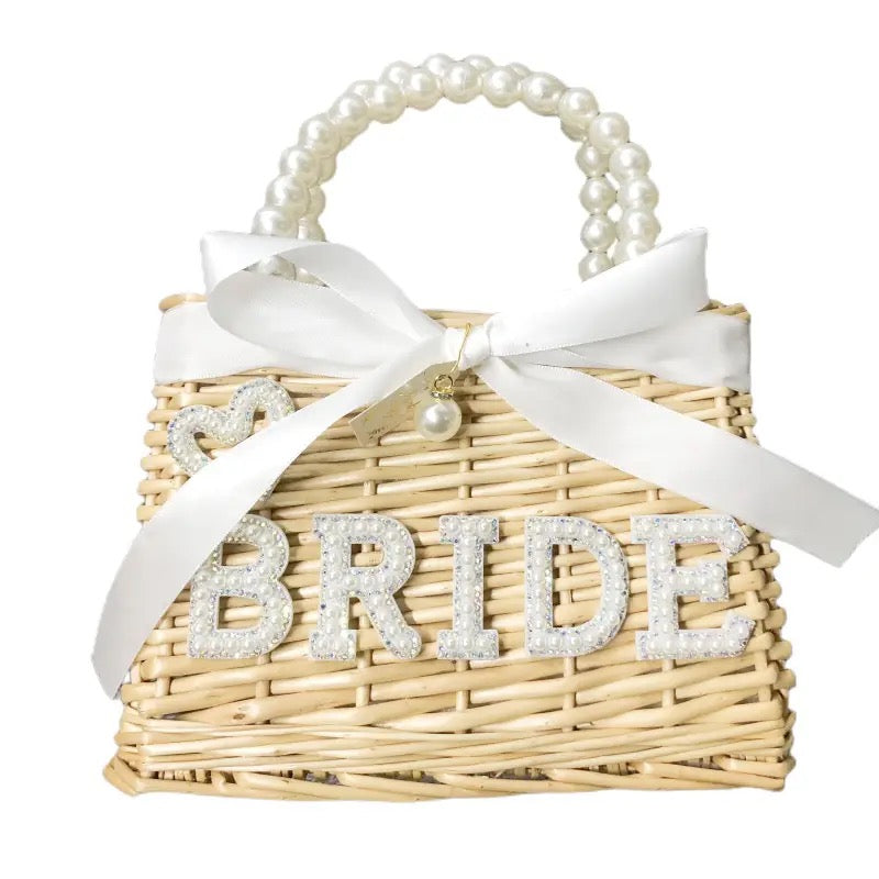 Bride Pearl Straw Bag – Violets