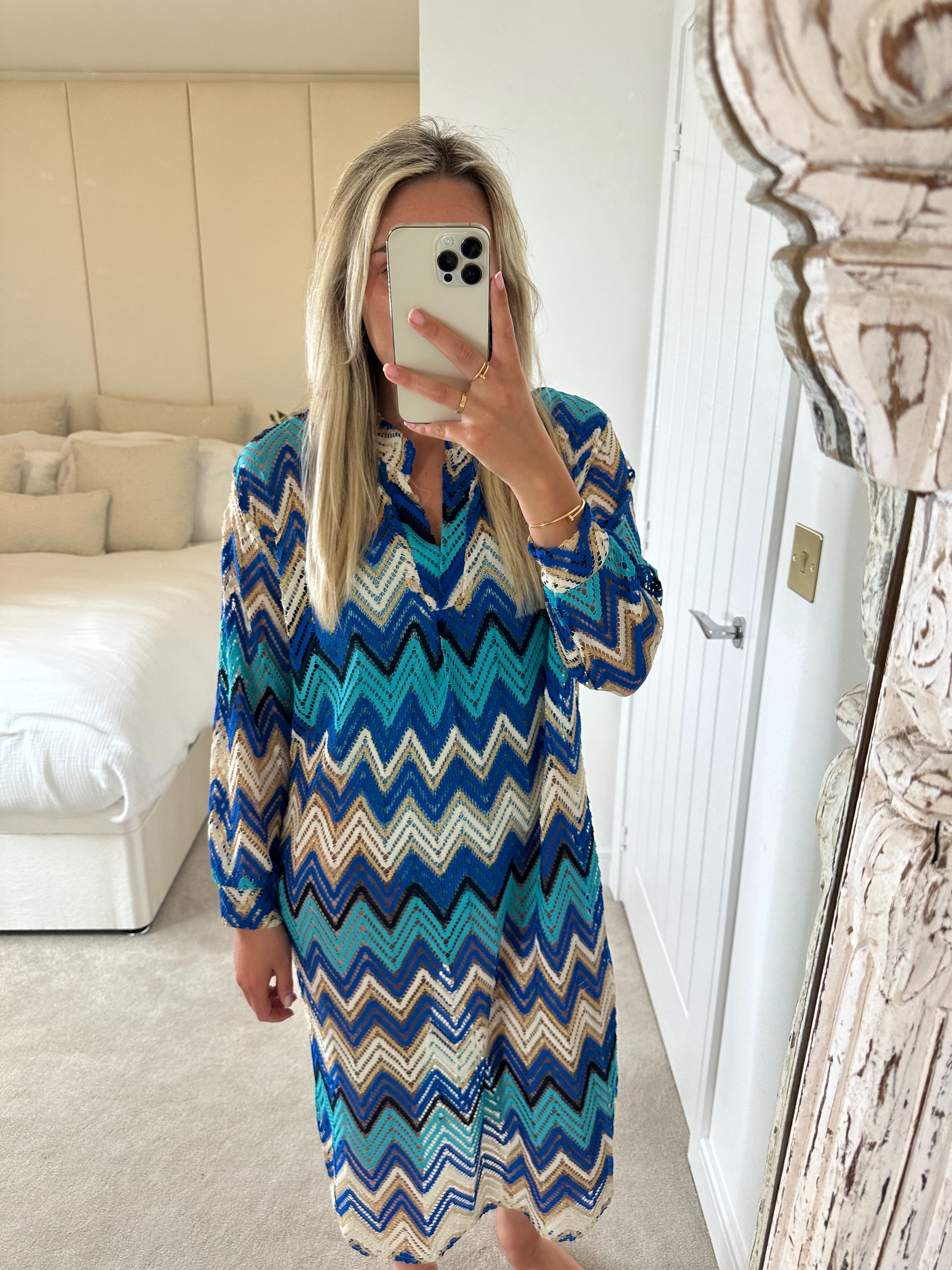 Blue Cover Up Dress – Violets