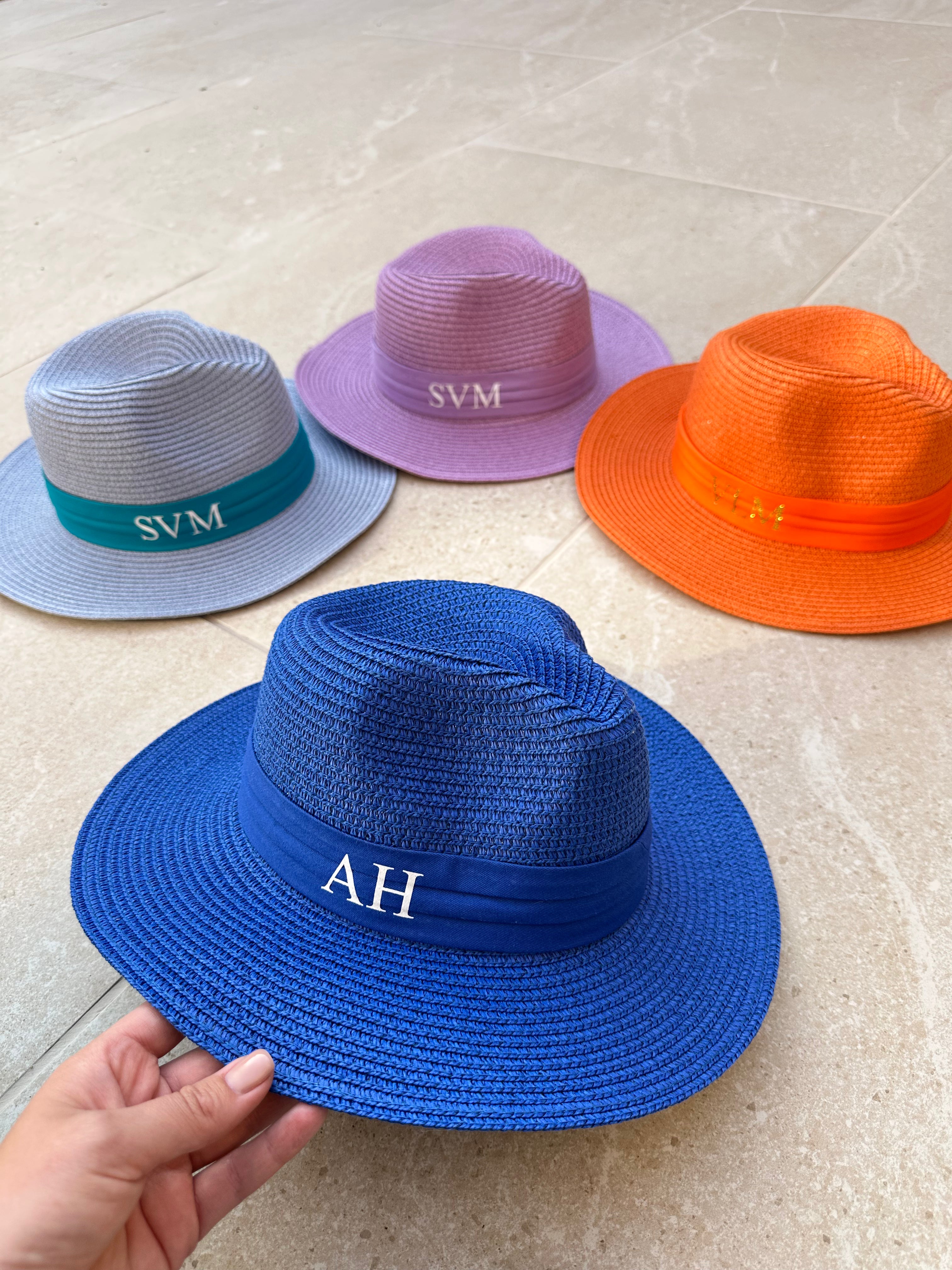 Royal Blue Personalised Sun Hat – Violets
