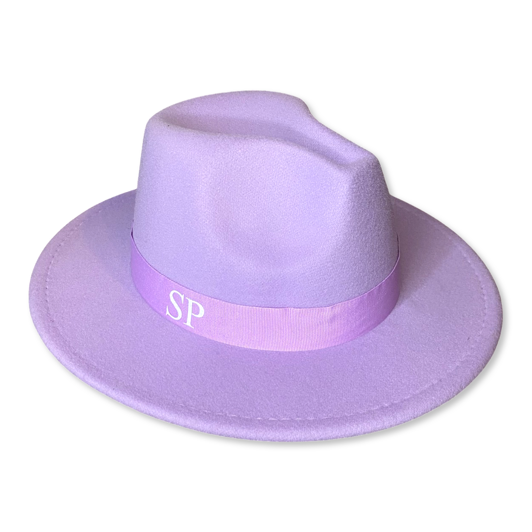 Lilac Personalised Fedora Hat – Violets
